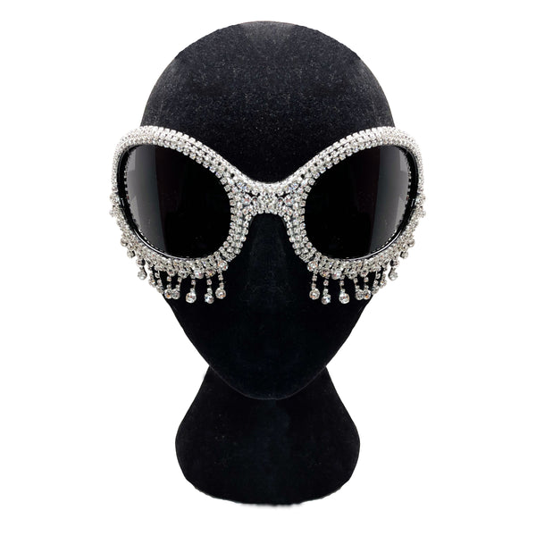 A-Morir Eyewear | Trevor Crystal Teardrop Bug Eye Sunglasses - A-Morir ...