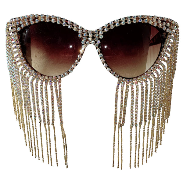 A-Morir Eyewear | VARO Gold Crystal Cat Eye - A-Morir Studio